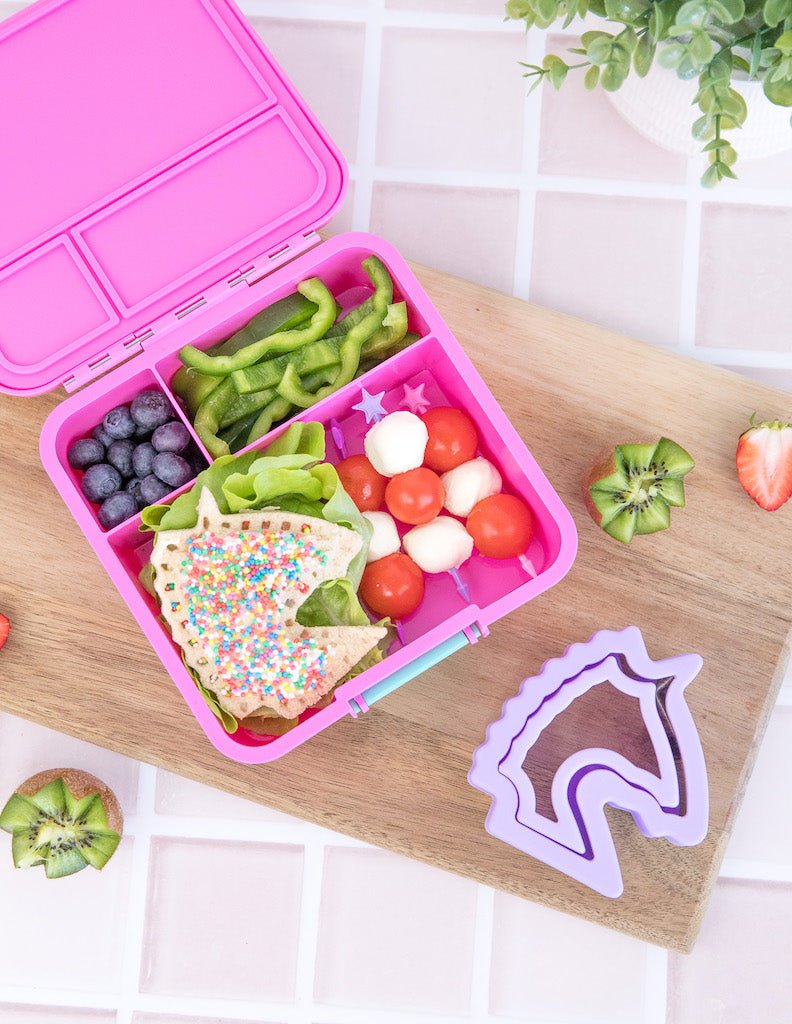 MontiiCo Bento Three | Fits a Sandwich | Kids size, easy to open and ...